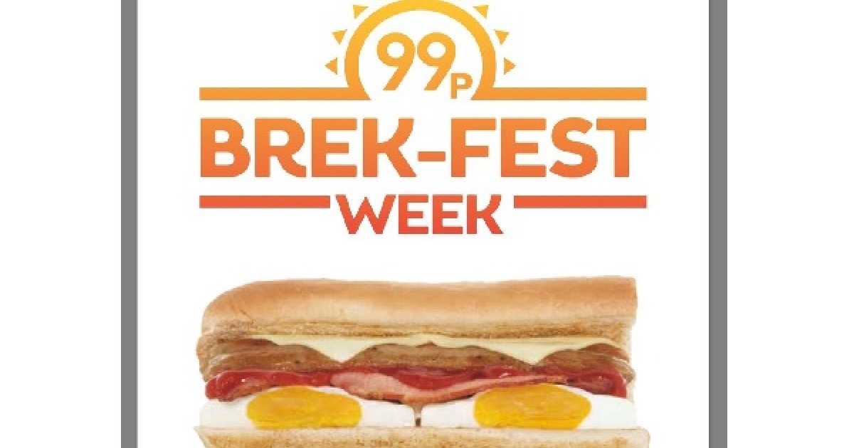Subway stores offers the Mega Melt Breakfast Sub for 99p | QSR Media UK