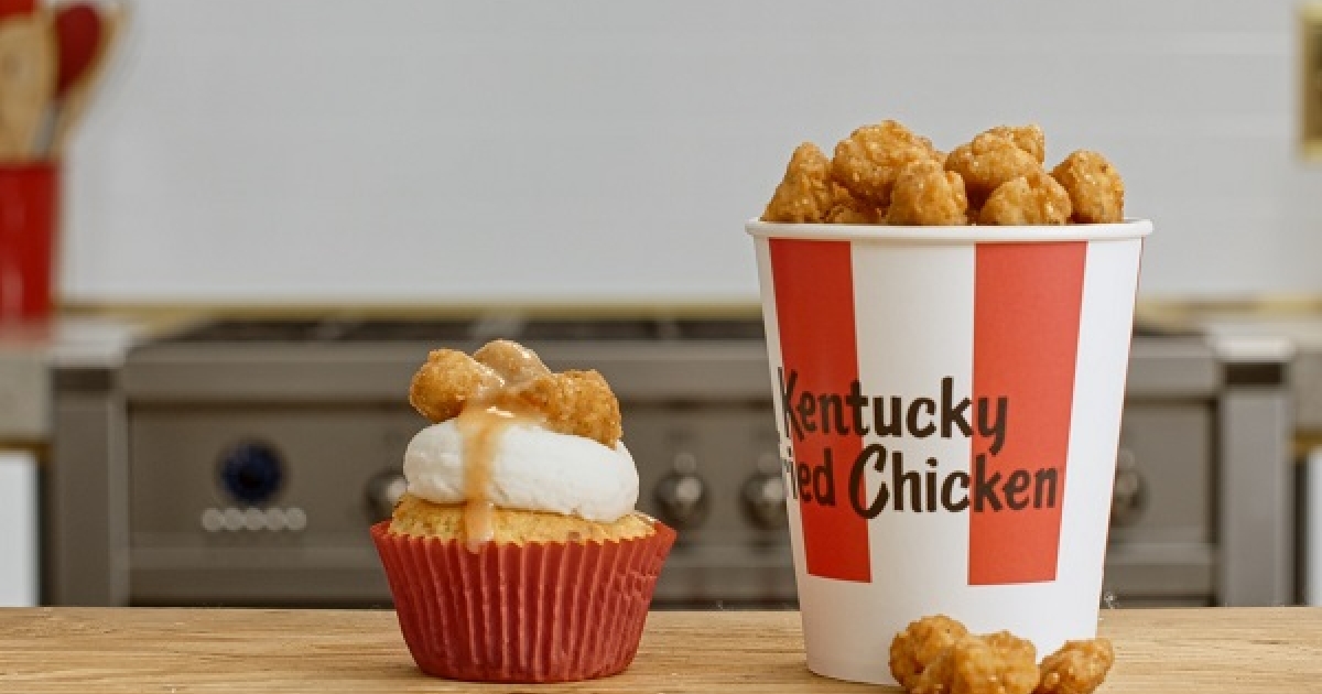 KFC unveils new Popcorn Chicken Savoury Cupcake recipe | QSR Media ...