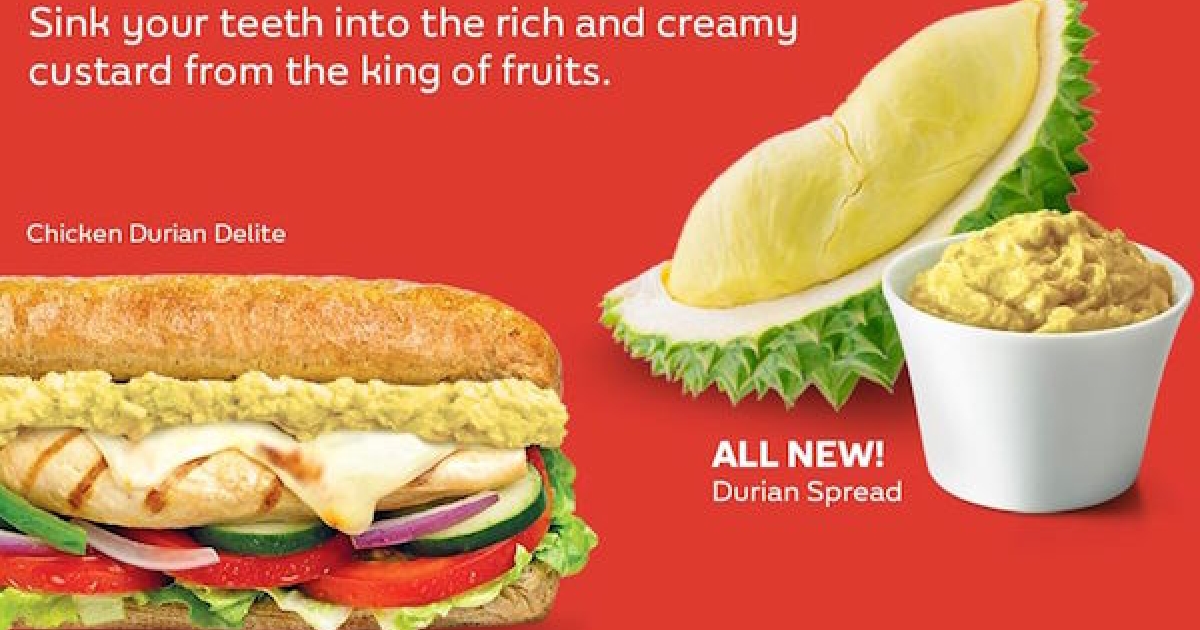 Subway Singapore pulls April Fools joke with durian sub campaign | QSR ...