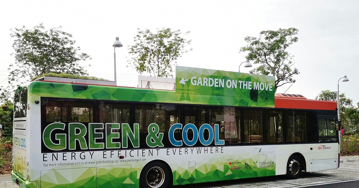 Buses with rooftop gardens hit Singapore streets | Singapore Business ...