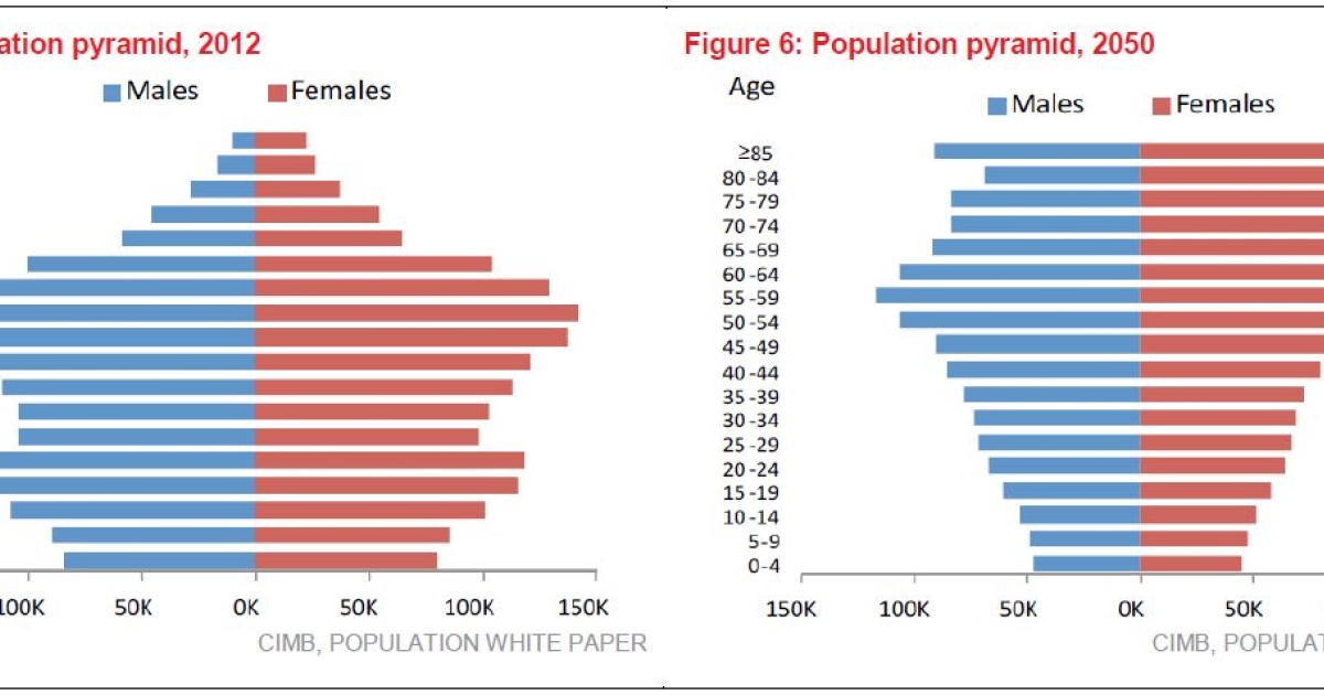 Chart of the Day: Check out these 2012 and 2050 population pyramids ...
