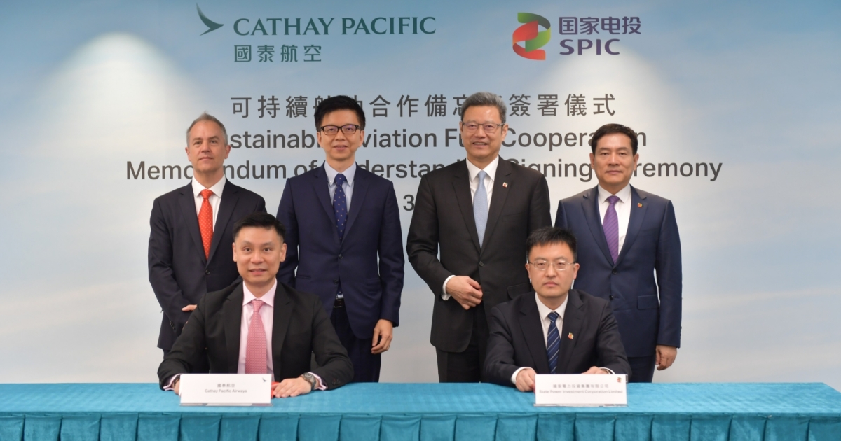 Cathay Pacific, SPIC sign MOU for sustainable aviation fuel supply ...